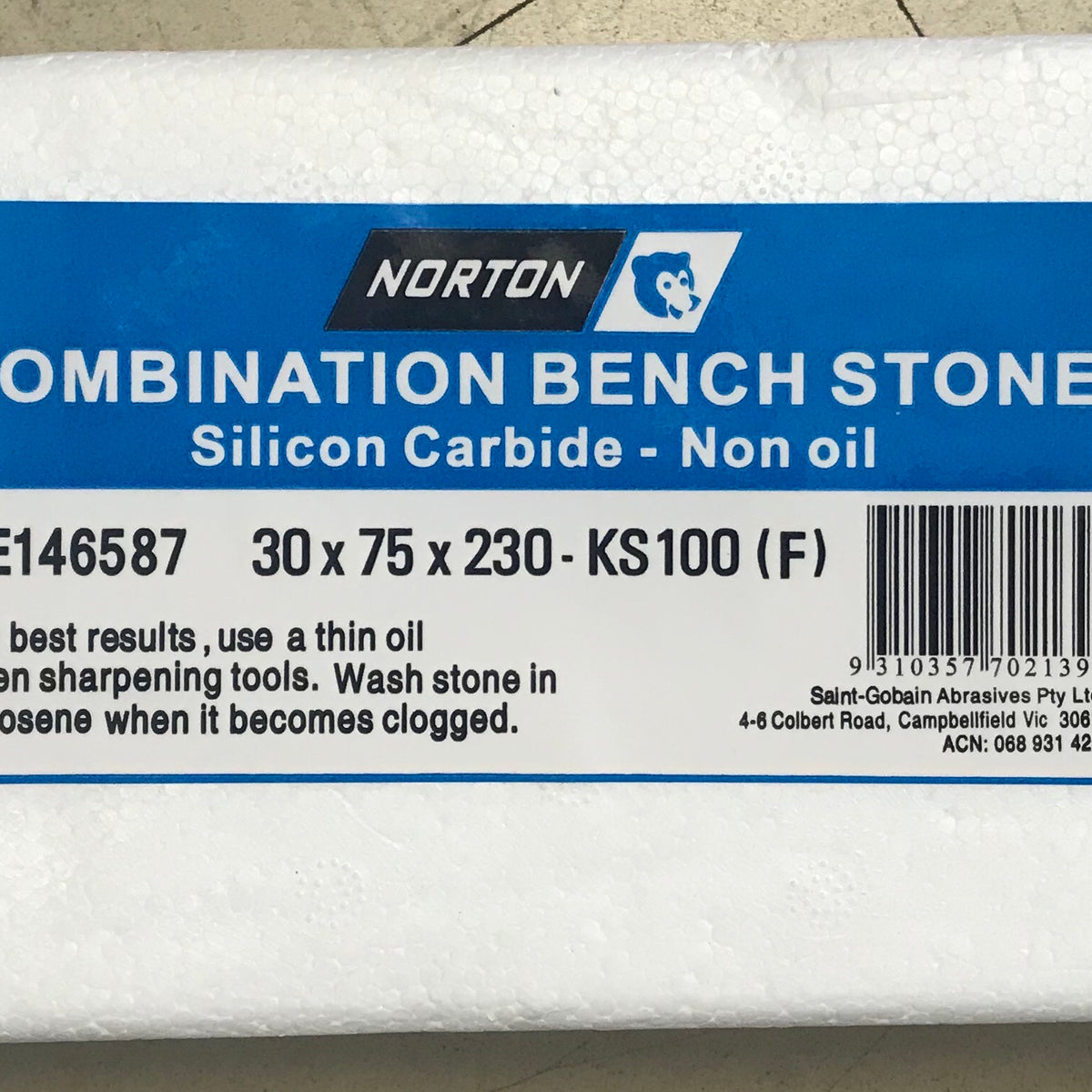 Norton Combination Bench Stone 30x75x230mm – Lemmons Store