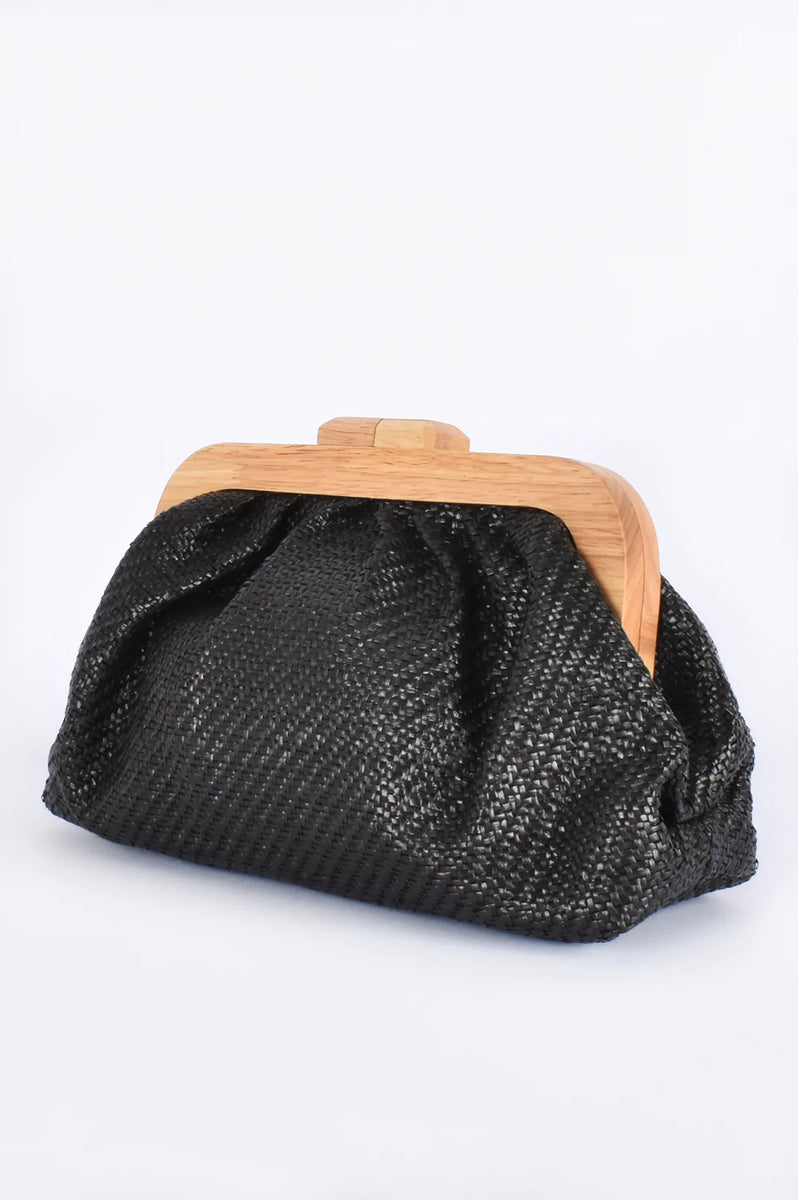 Adorne Mallory Weave Timber Frame Clutch – Lemmons Store